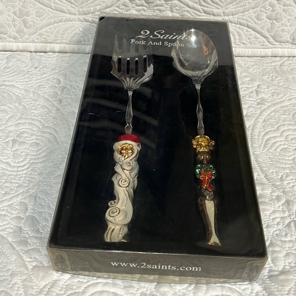 2 saints | Dining | 2 Saints Fork And Spoon Holiday Set New | Poshmark
